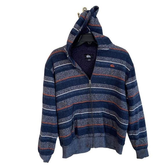 Quiksilver | Shirts | Quicksilversherpa Lined Fullzip Hoodie Jacket ...